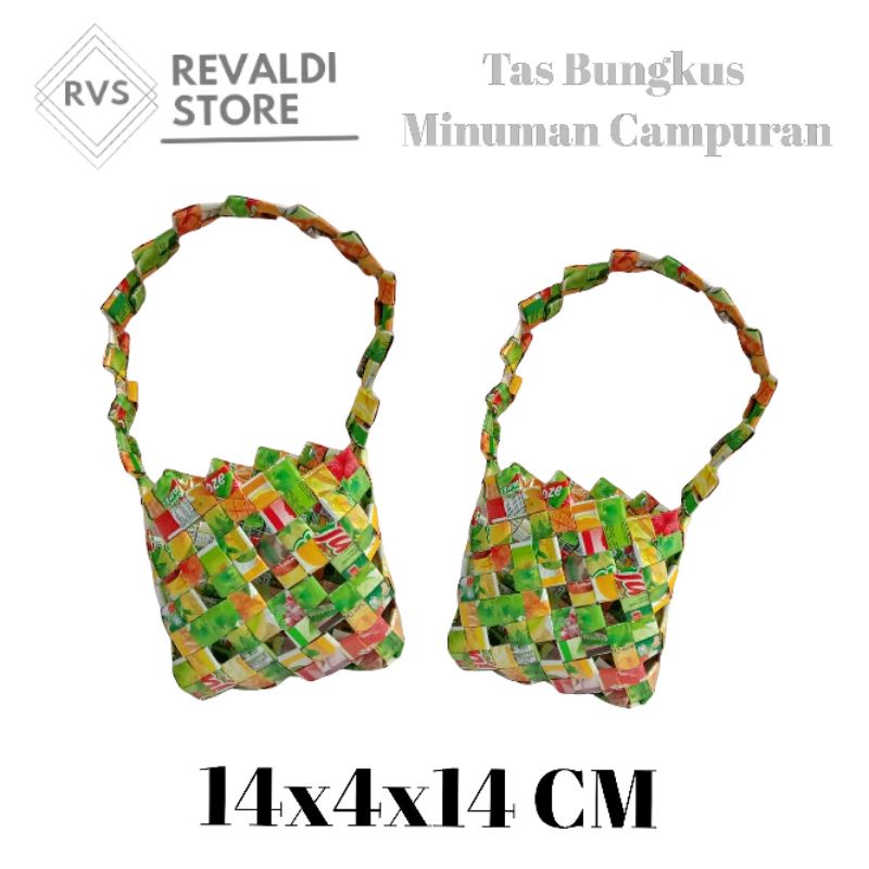 Jual KERAJINAN TAS DAUR ULANG DARI BUNGKUS PLASTIK MINUMAN | Shopee ...