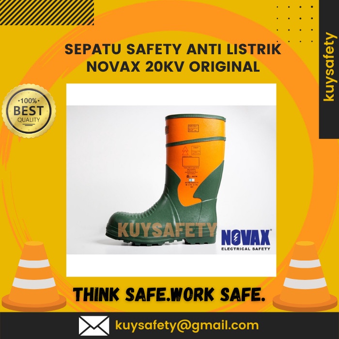 Jual Sepatu Safety Anti Listrik NOVAX 20KV - 40 | Shopee Indonesia