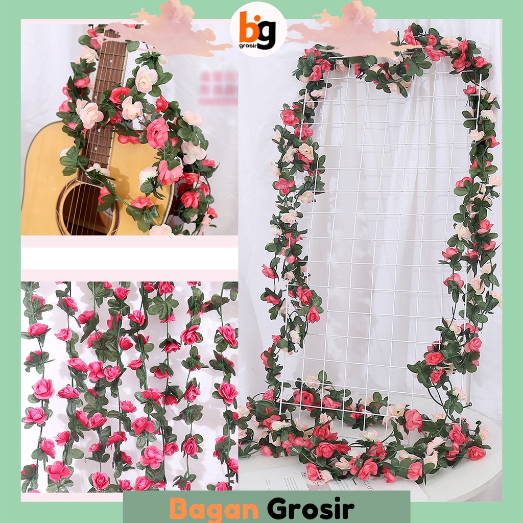 Jual BG Bunga Rambat Mawar Artificial Flower Dekorasi Imitasi Juntai ...