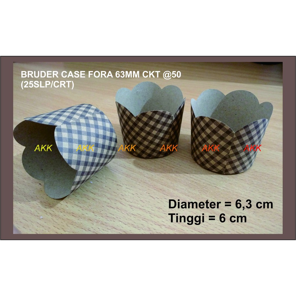 Jual Bruder Case Fora 63mm Coklat / Cup Muffin / Cup Kue (50 Pcs ...