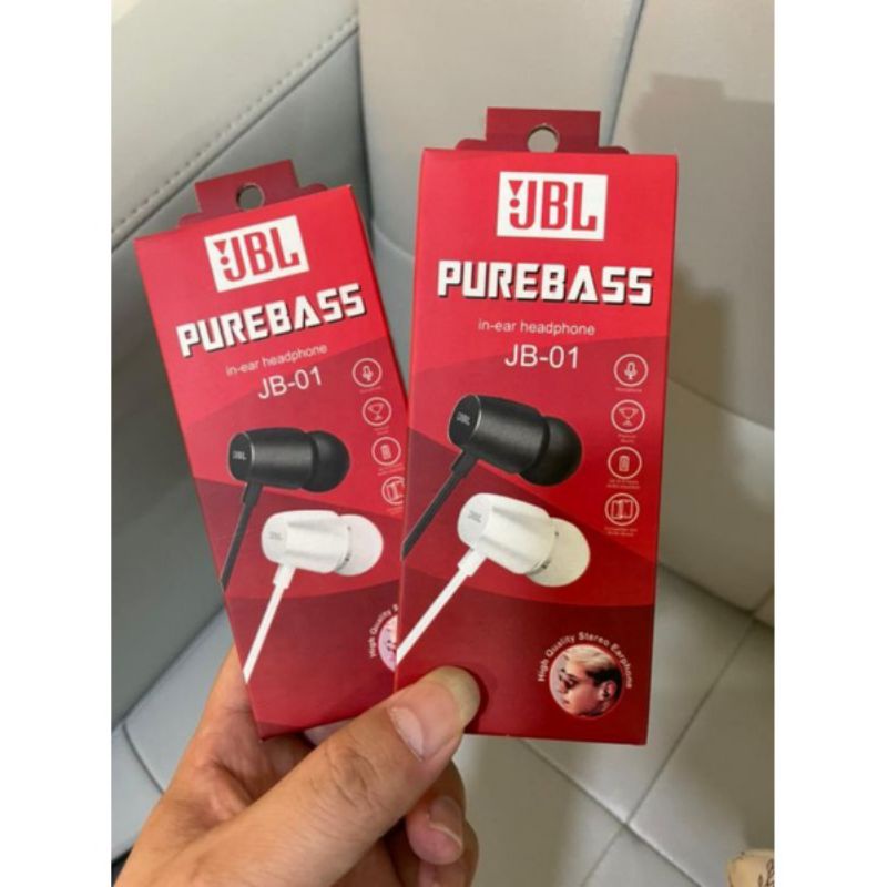 Jual HEADSET JBL JB-01 PURE BASS EARPHONE | Shopee Indonesia
