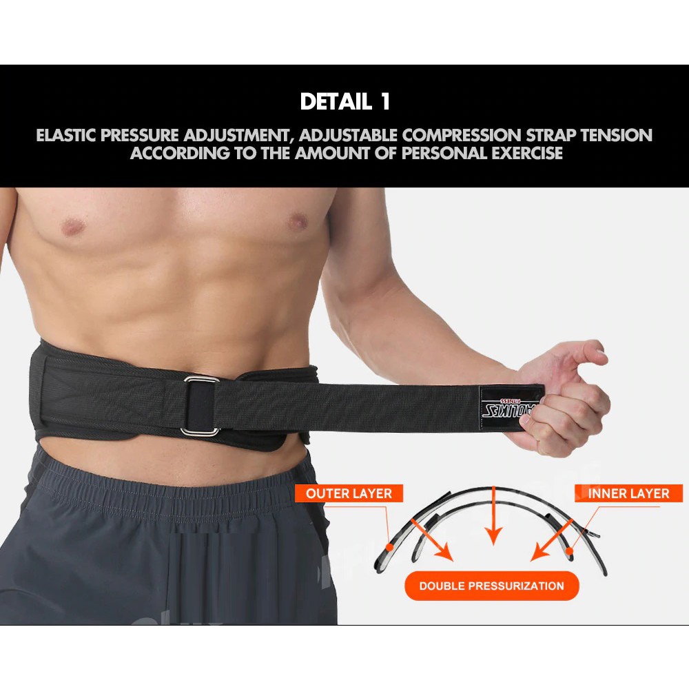 Jual Sabuk Ikat Pinggang Fitness Olahraga Angkat Besi & Squat Kaki ...