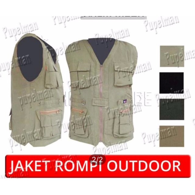 Jual Jaket rompi army outdoor tentara polisi keren motor mancing safety ...