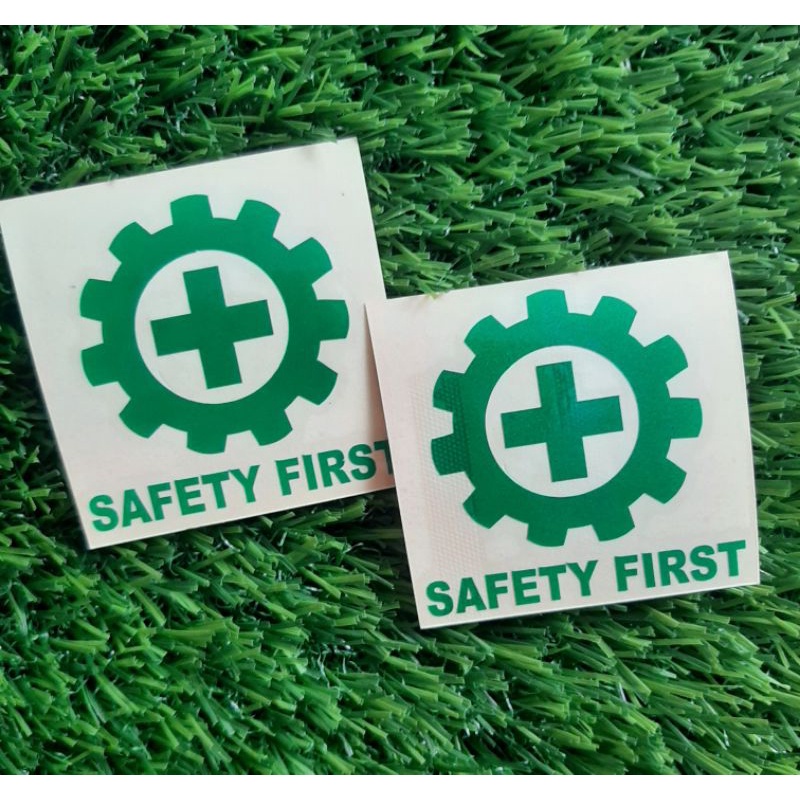 Jual sticker cutting K3 SAFETY FIRST KESELAMATAN KESEHATAN KERJA type B ...