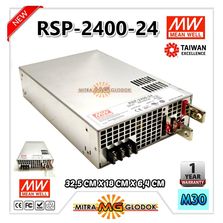Jual MEAN WELL POWER SUPPLY RSP-2400-24 MEANWELL 2400W DC 24V 100A INDOOR GARANSI 2 TAHUN ...