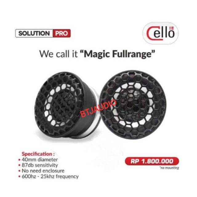Jual SPEAKER TWEETER CELLO SOLUTION PRO MAGIC FULLRANGE UKURAN 1.5 INCH ...