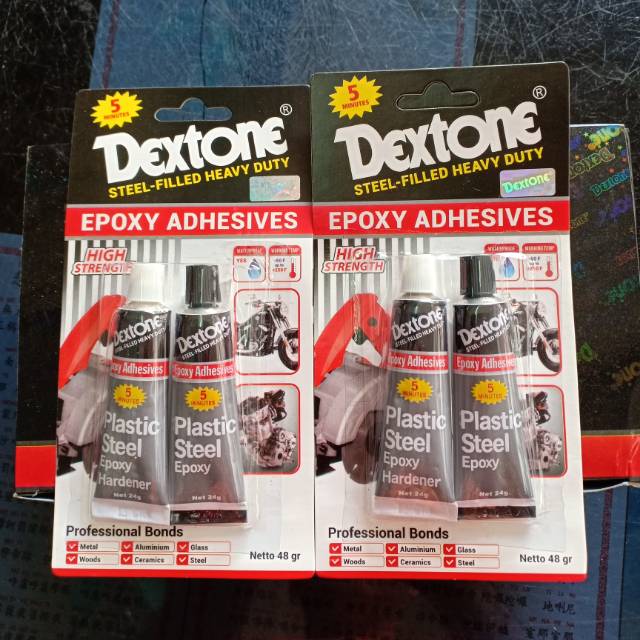 Jual Lem besi hitam putih dextone | Shopee Indonesia