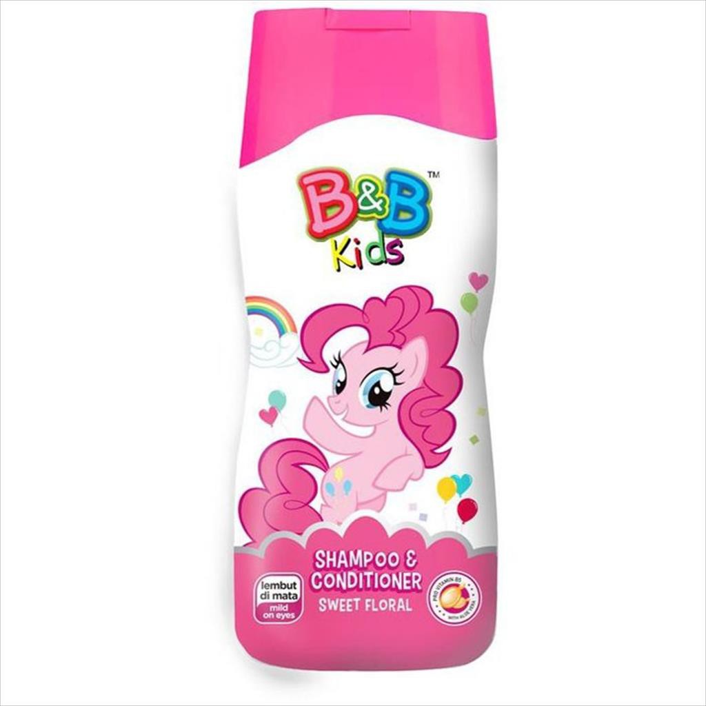 Jual B&B Kids Shampoo & Conditioner Kuda Poni / Shampoo anak anak 200ml ...