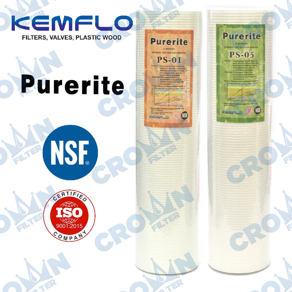 Jual Purerite Kemflo Sediment Filter 10"- Refil Filter Air | Shopee ...