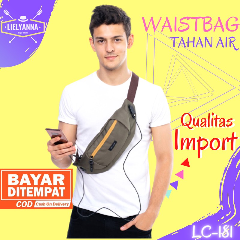 Jual Tas Selempang Cowo Mini Slempang Outdoor Pria Kulit Kecil Anti Air ...