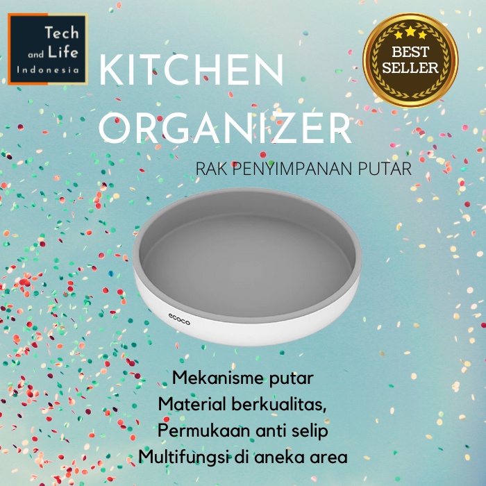 Jual Ecoco Rak Putar Botol Tempat Bumbu Dapur Kitchen Organizer Lazy ...
