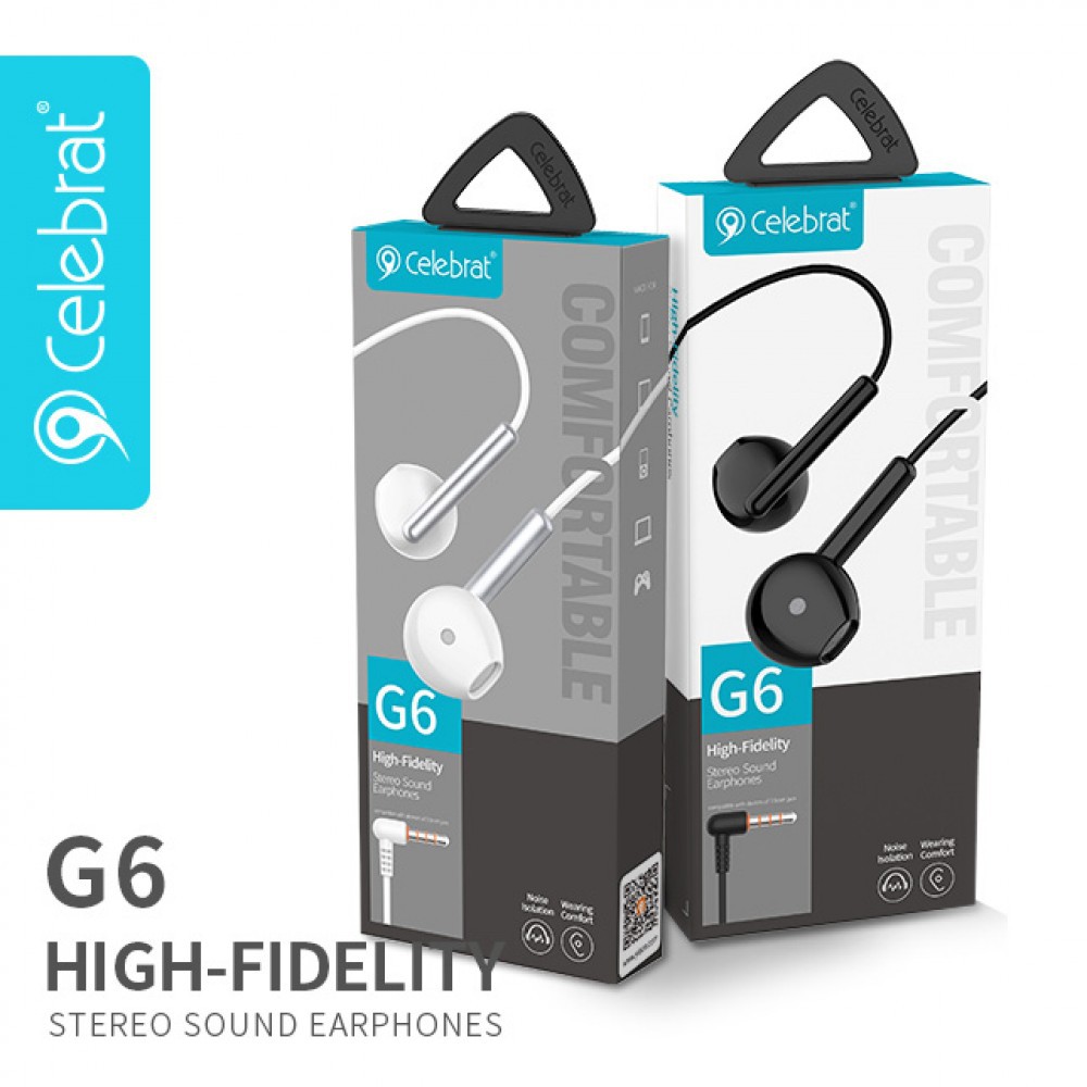 Jual Earphone Bass CELEBRAT G6 HiFi Stereo Sound Earphones Headset ...