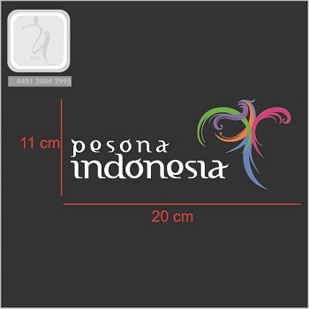 Jual cutting sticker mobil pesona Indonesia wonderful Indonesia warna ...