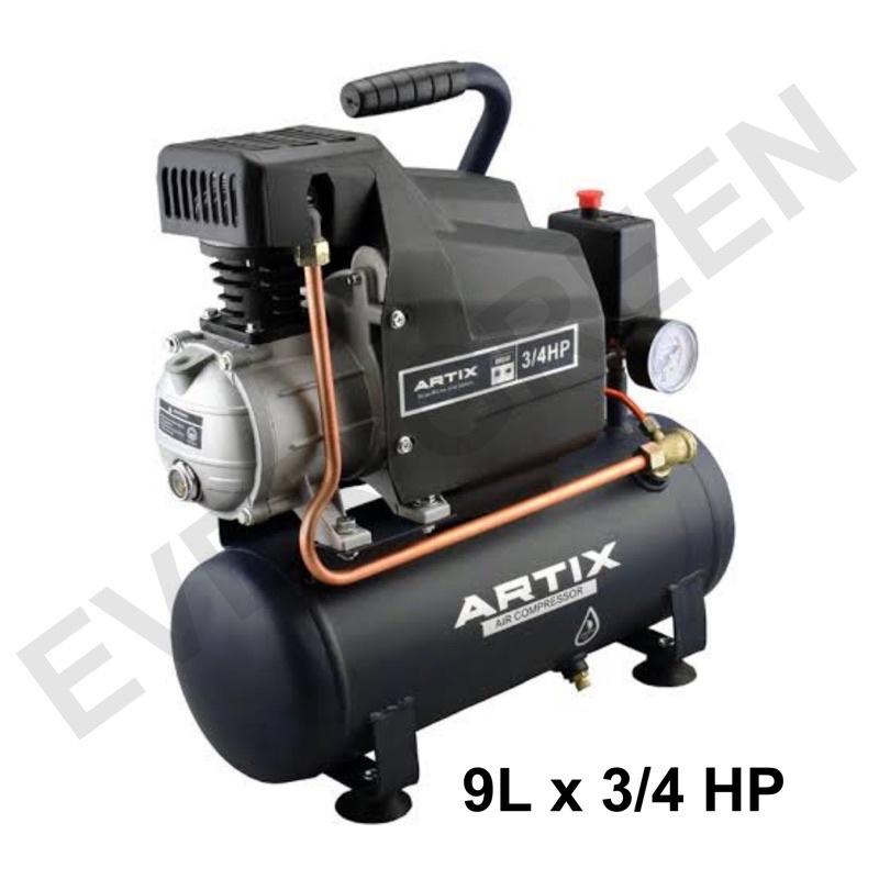 Jual Kompressor Oilless Silent 550 Watt 9L 3/4 HP 9 Liter Tabung Kecil ...