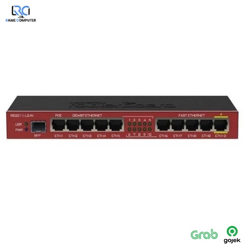 Jual Mikrotik RB2011iLS-IN Router 10 Port (5 Port 10/100 + 5 Port ...