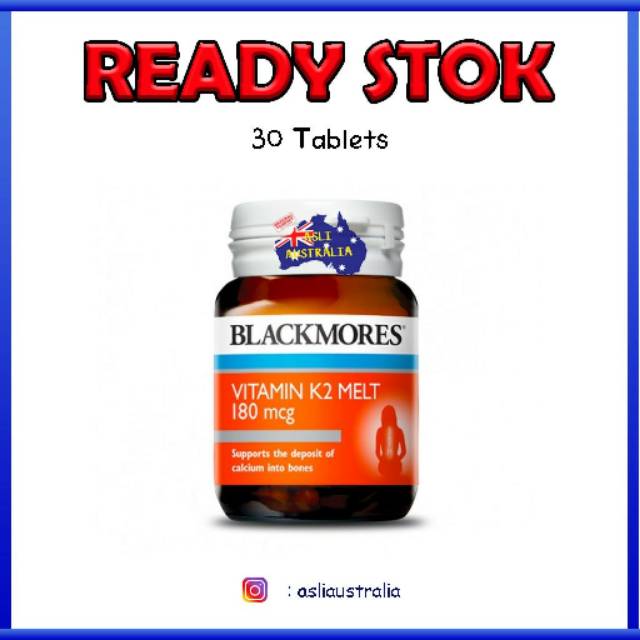 Jual BLACKMORES VITAMIN K2 MELT 30TABS AUSTRALIA | Shopee Indonesia