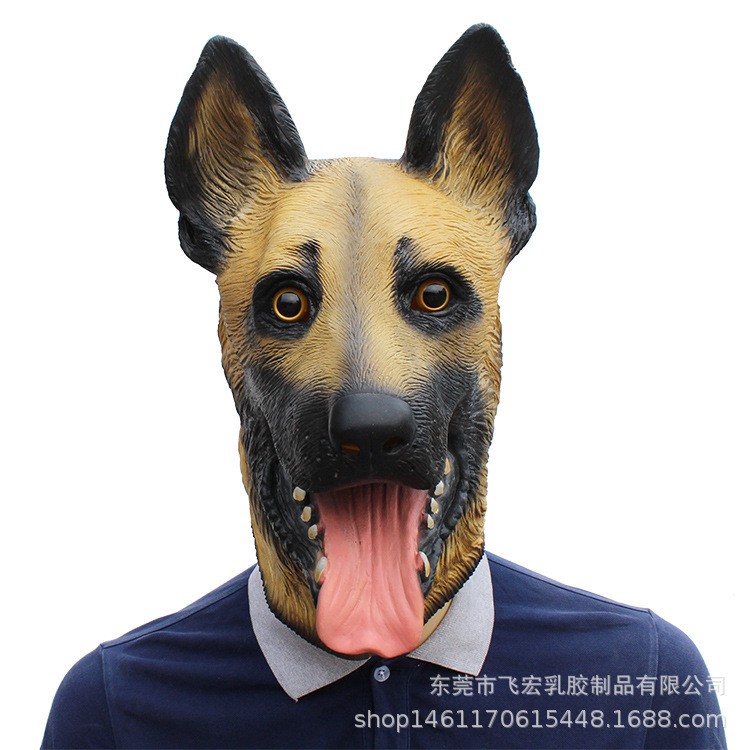 Jual TOL-38 topeng latex karet full head kepala anjing dog mask ...