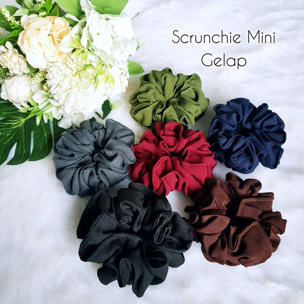 Jual IKAT RAMBUT MINI, CEMOL MINI WARNA WARNA SCRUNCHIE HIJAB KUNCIRAN ...
