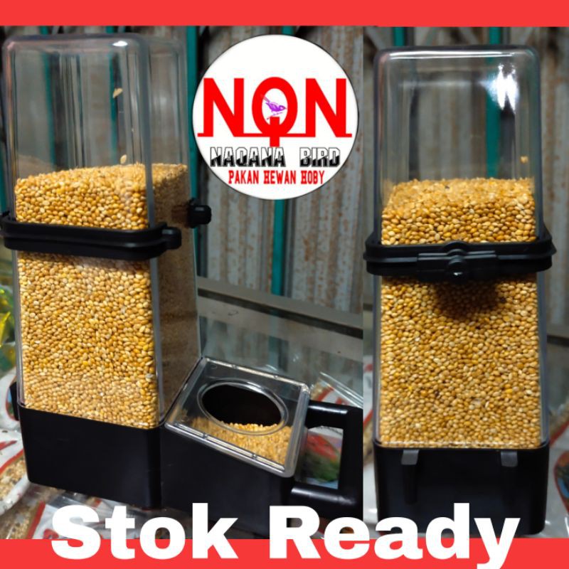 Jual Dispenser Pakan Burung Kotak Jumbo Tempat pakan persiapan mudik | Shopee Indonesia