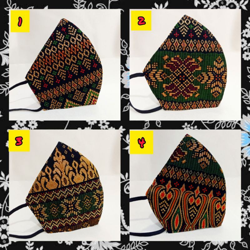 Jual Masker Kain Motif Batik 3 Lapis dengan Filter Spunbond / Masker ...