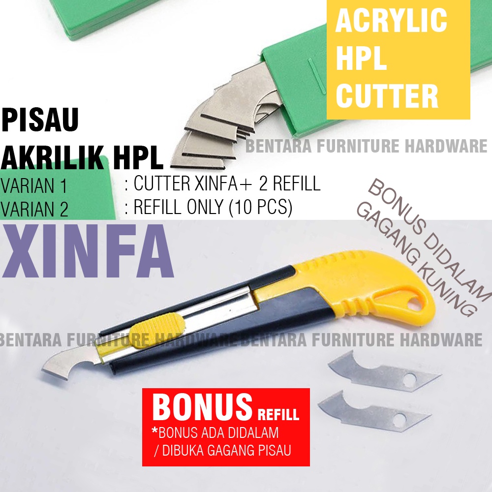 Jual Xinfa Pisau Akrilik HPL Cutter Acrylic Akrilik Bonus 2 Spare Blade - Pemotong Cutting Tool ...