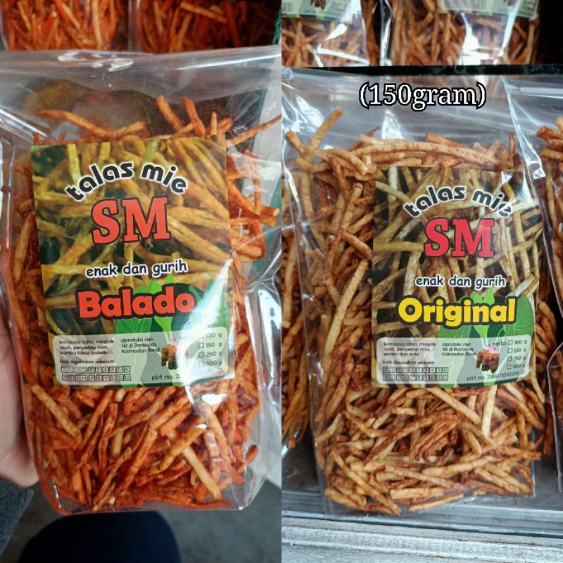 Jual Talas Mie SM / Stick Talas Khas Pontianak / Snack Talas SM ...