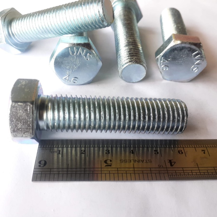 Jual BAUT MUR M16 X 60 PUTIH BMP M16X60 PANJANG 6CM 6 CM KUNCI 24 GALVANIZ GALVANIS | Shopee ...