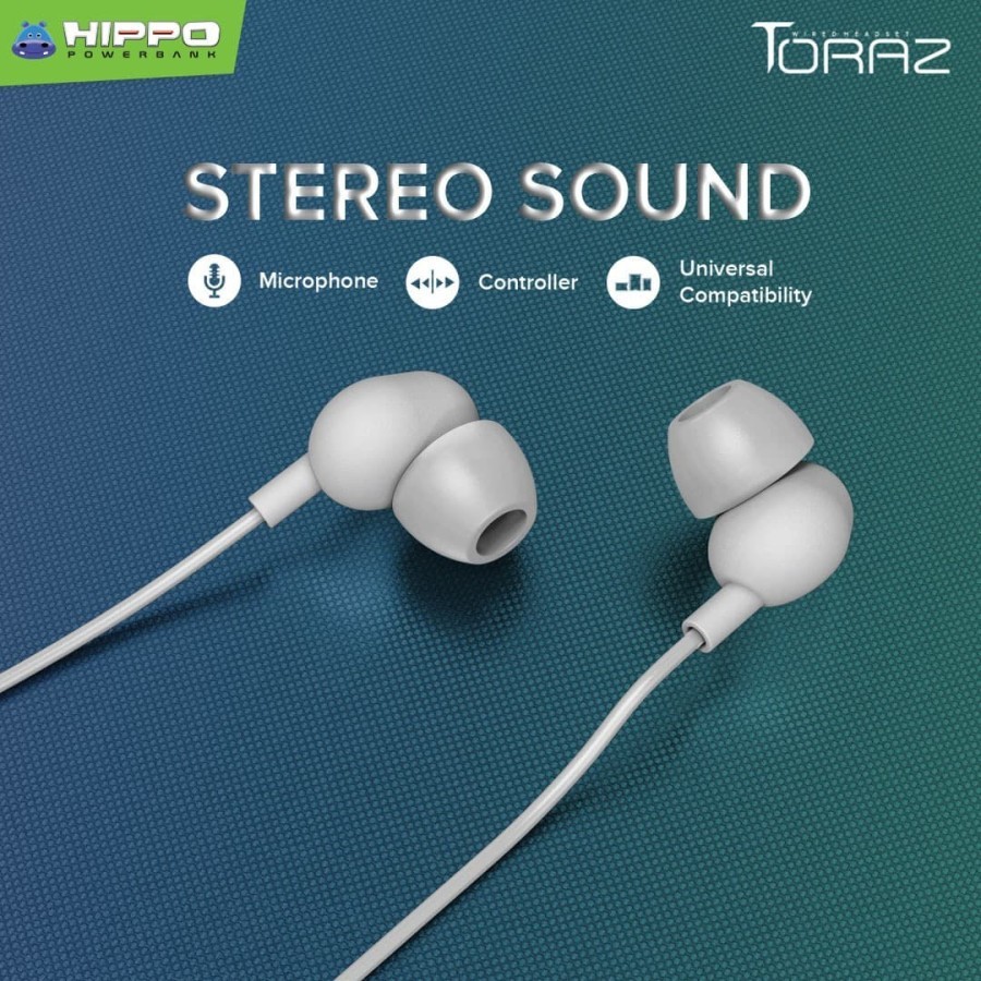 Jual HIPPO HEADSET HANDSFREE TORAZ Earphone Stereo | Shopee Indonesia