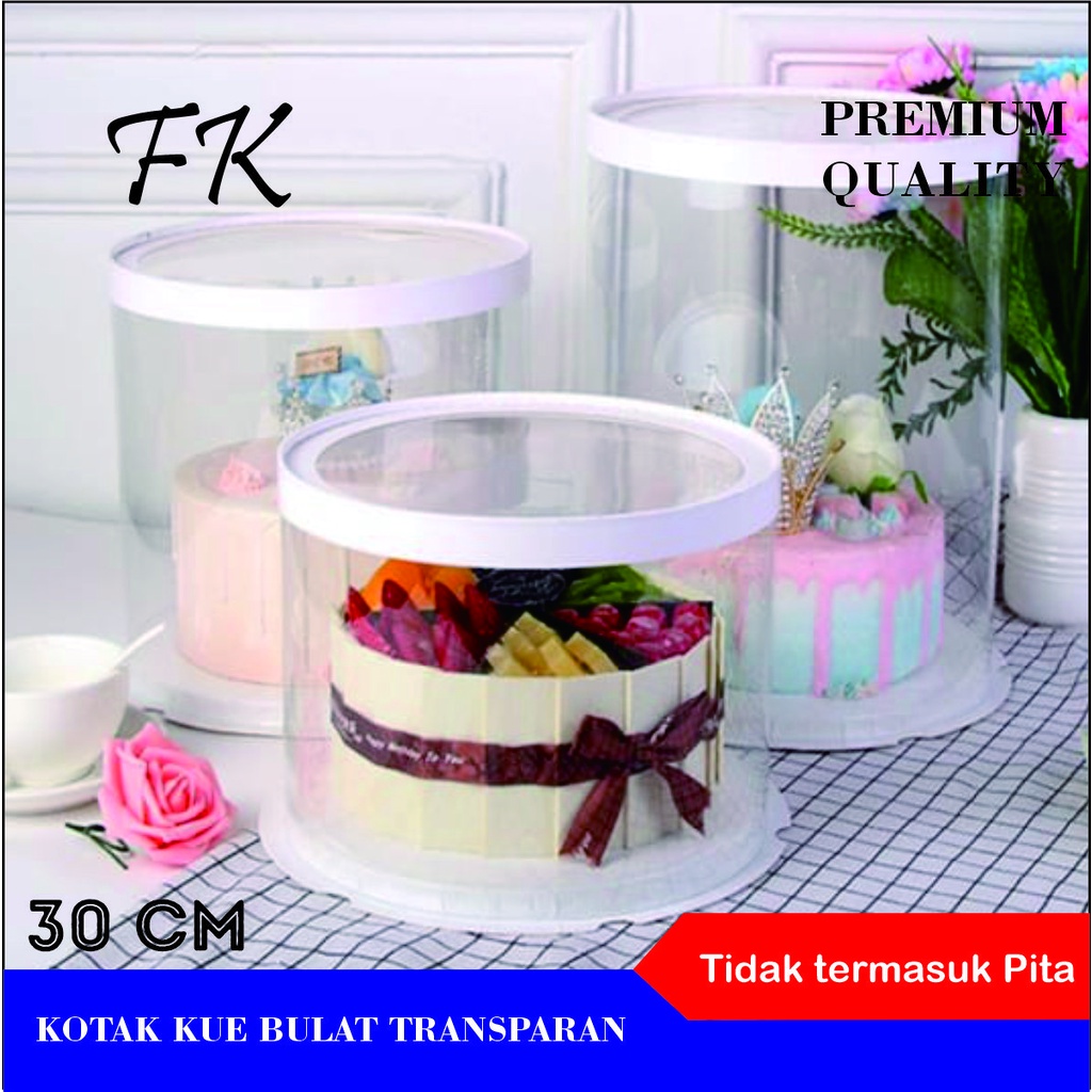 Jual Cake Box Bulat Mika Kue Bulat Dus Kue Bulat Kotak Kue Mica Bulat ...
