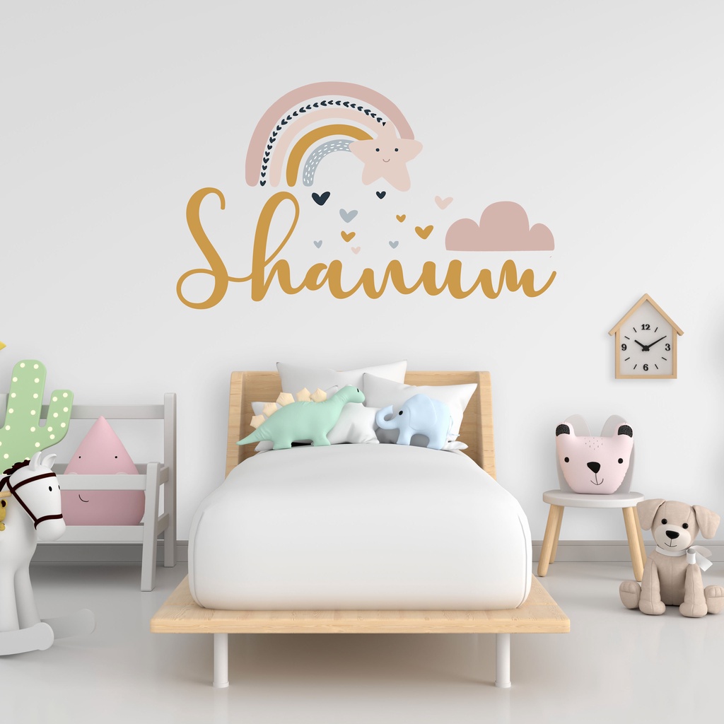 Jual [GALLERYFIVI] STIKER DINDING/WALL STICKER KAMAR TIDUR CUSTOM NAMA ...