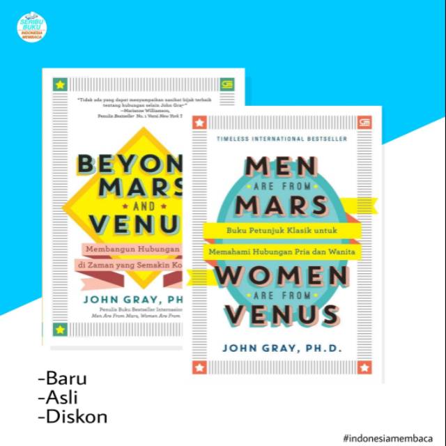 Jual PAKET BUKU JOHN GRAY Beyond Mars And Venus & Men are from mars women are from venus ...