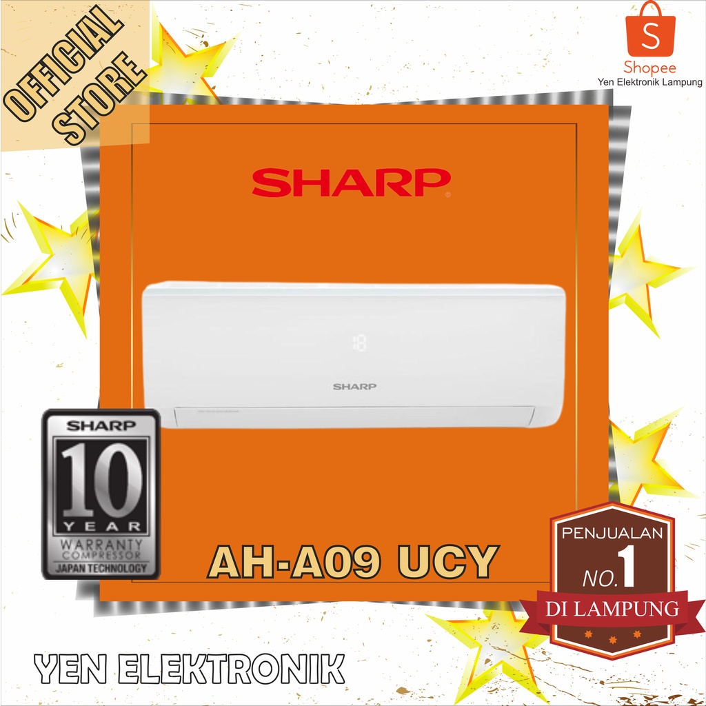 Jual AC Sharp AH A 09 UCY AC Split 1 PK Turbo Cooling Garansi Resmi ...