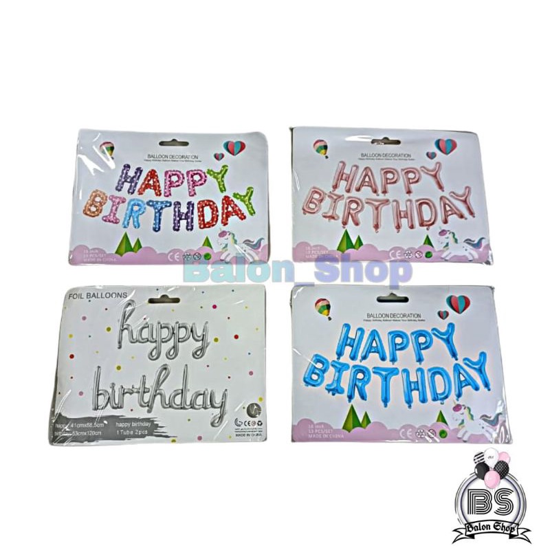 Jual SET BALON FOIL HURUF - BALON FOIL HURUF HAPPY BIRTHDAY 1SET ...