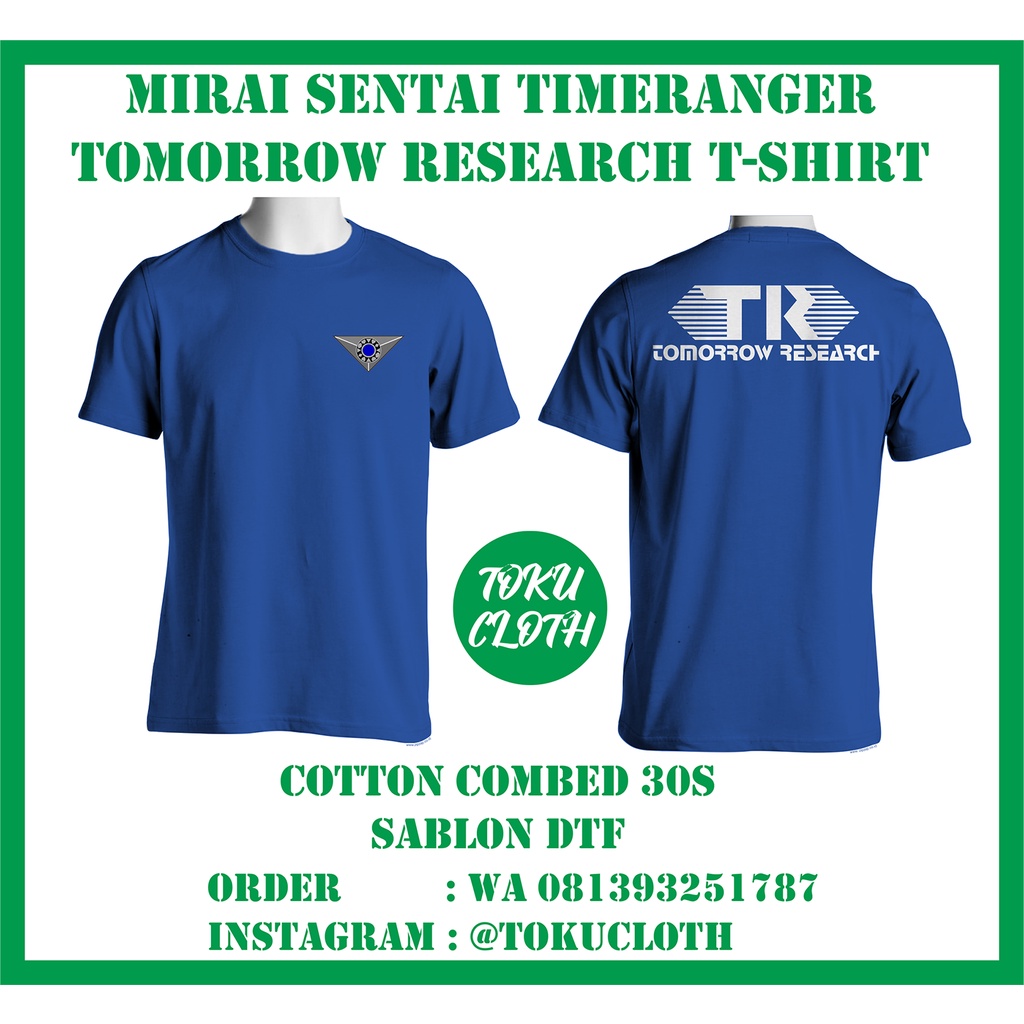 Jual Mirai Sentai Timeranger T-Shirt / Kaos Tomorrow Research | Shopee ...
