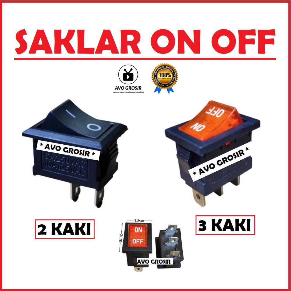 Jual Saklar ON OFF rocker switch on off | Shopee Indonesia