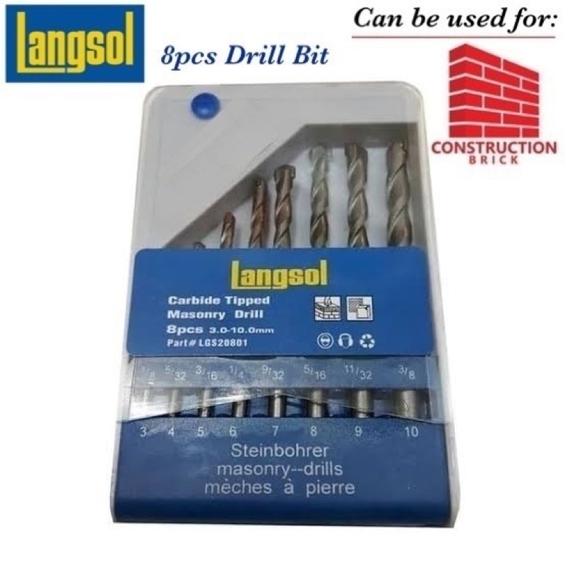 Jual Mata bor beton Langsol 8pcs (3-10 mm) | Shopee Indonesia