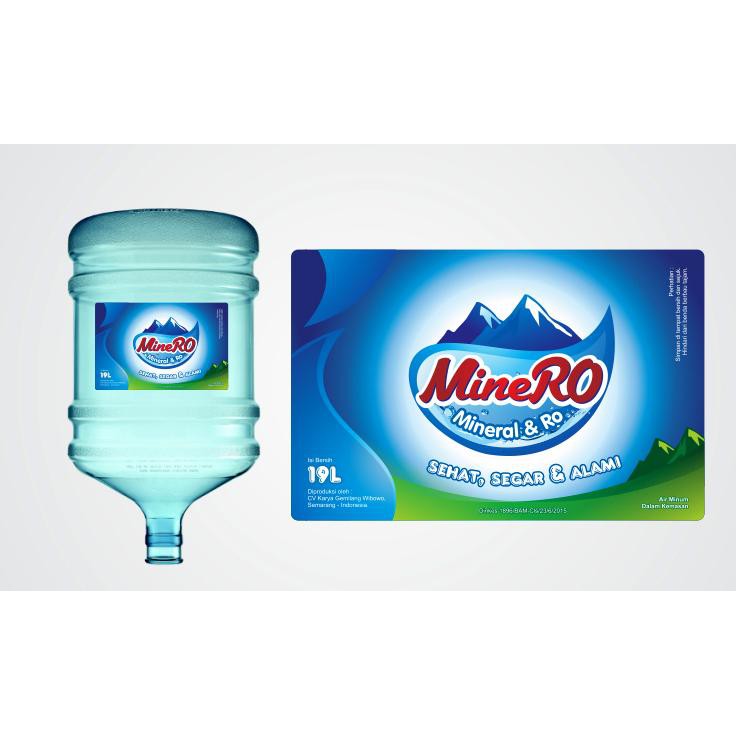 Jual Cetak Sticker Label Air Kemasan Mineral Aqua Galon (isi 100Pcs ...