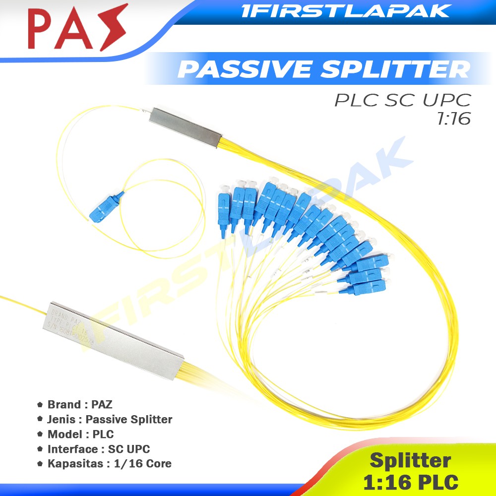 Jual Passive Spliter PLC 1 16 Merek PAZ Fiber Optik FTTH Splitter ...