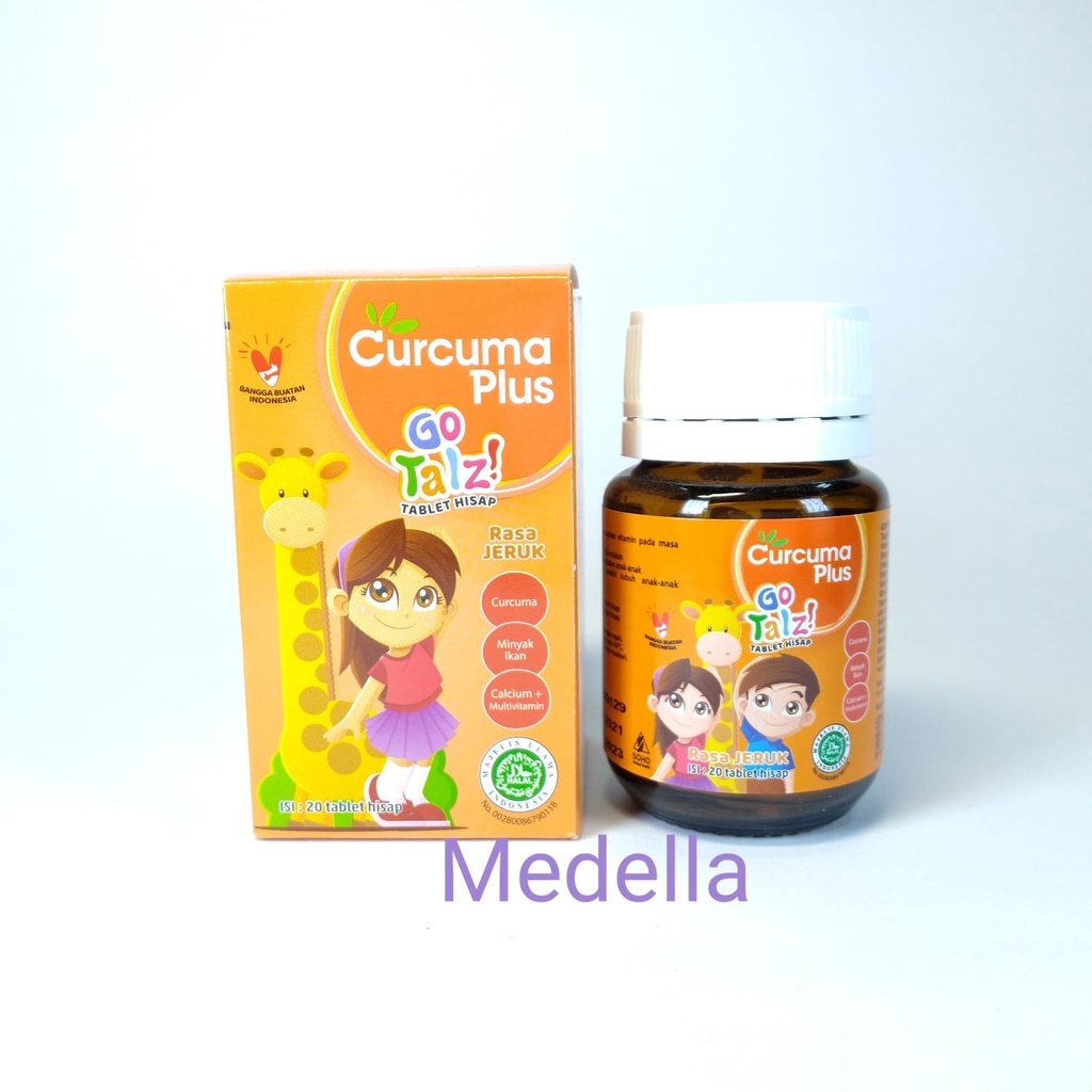 Jual Curcuma Plus Go Talz Tablet Hisap Rasa Jeruk isi 20 Tablet ...