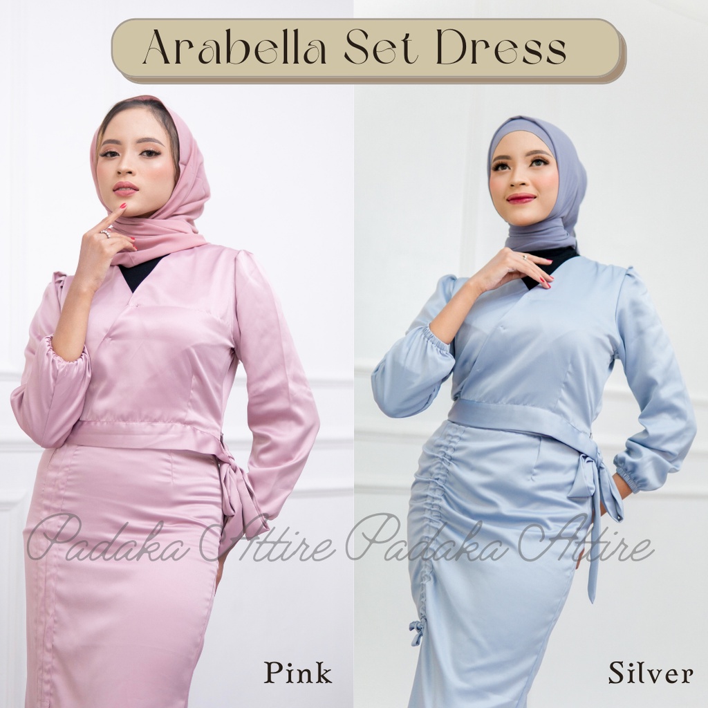 Jual Padaka Attire - SET DRESS ARABELLA - SILK DRESS SERUT SATIN ...