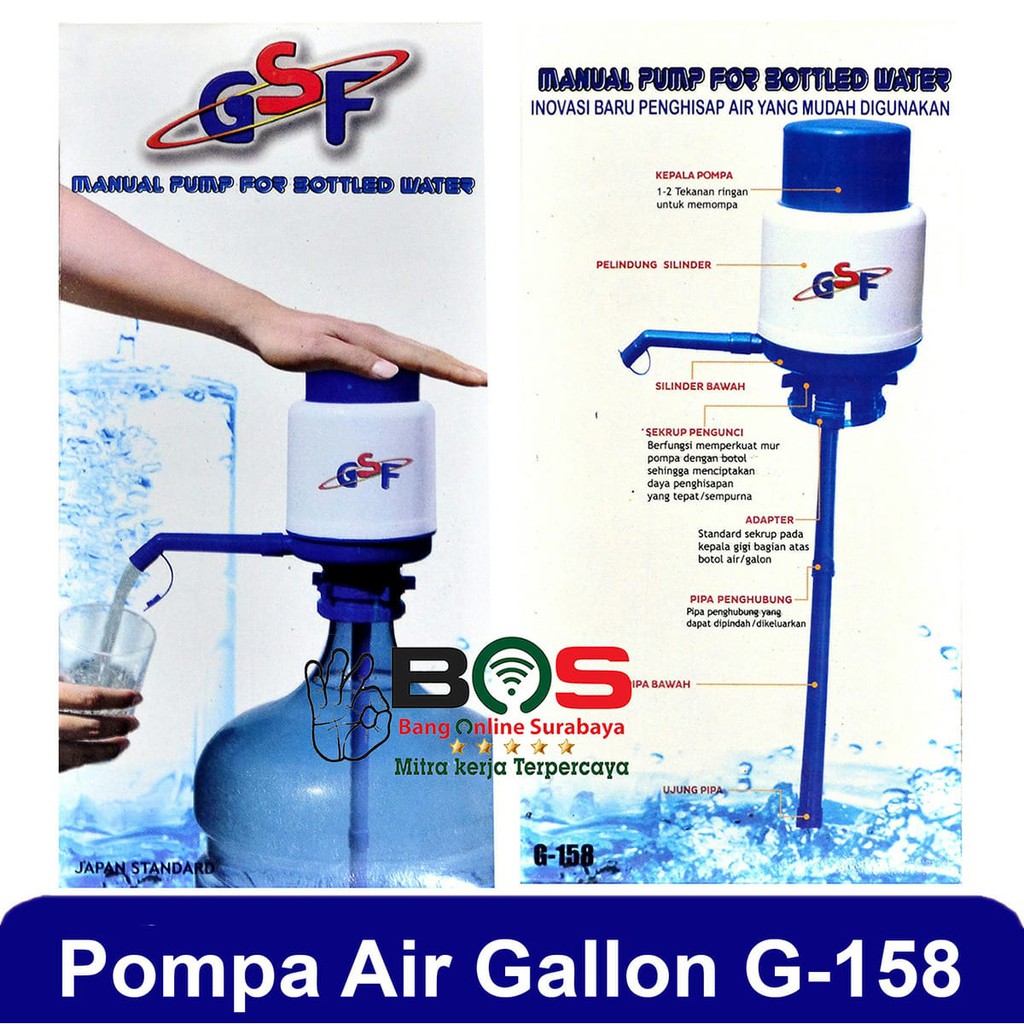 Jual Pompa Air Manual Water Pump Manual Air Galon Aqua Manual GSF 158 ...