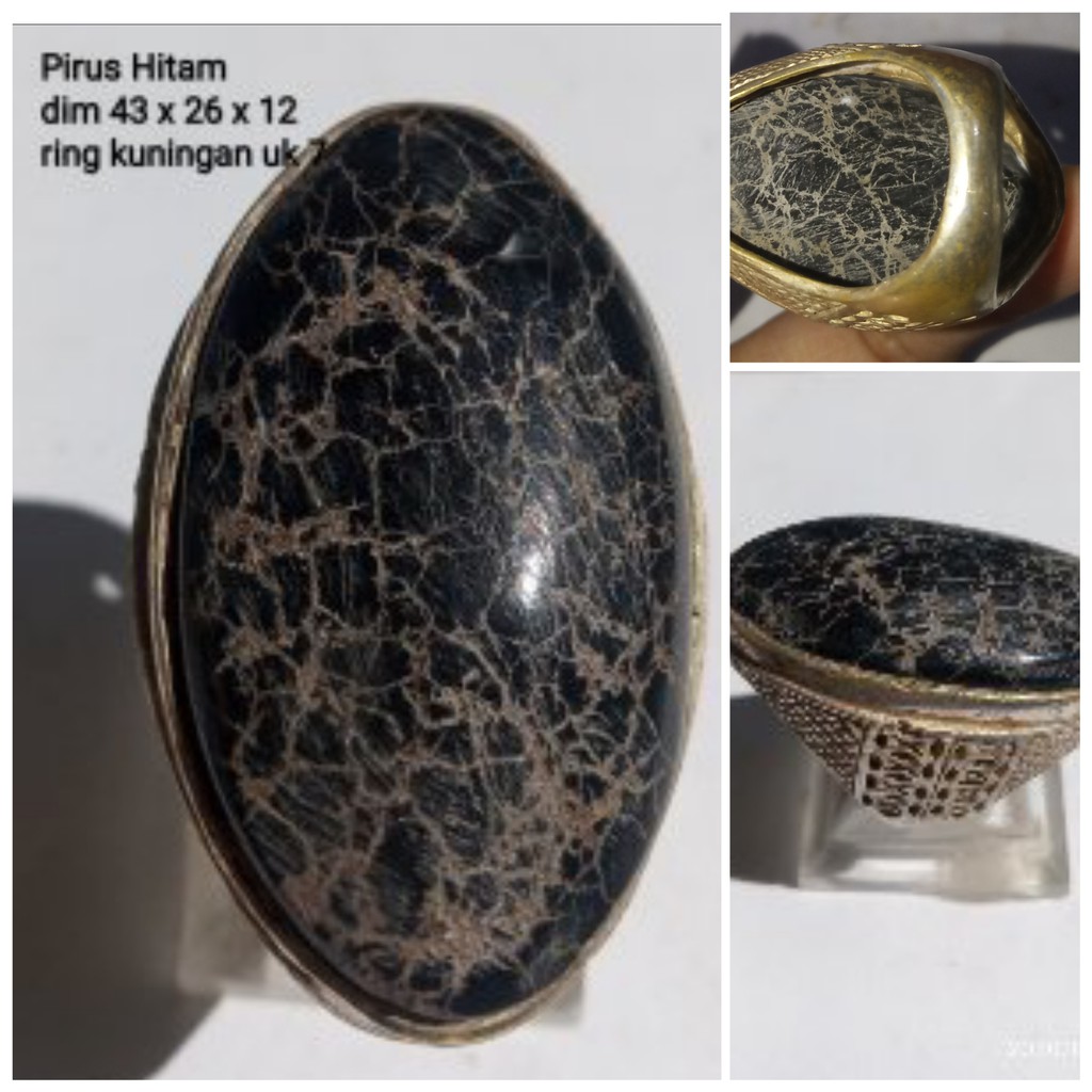 Jual Cincin Batu Pirus Hitam 12 | Shopee Indonesia