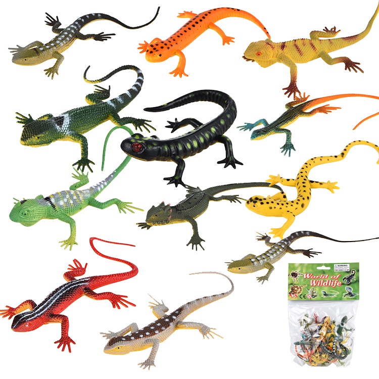 Jual Mainan Anak Hewan Reptil Kadal Cicak Karet Dipencet Bunyi Bersuara ...
