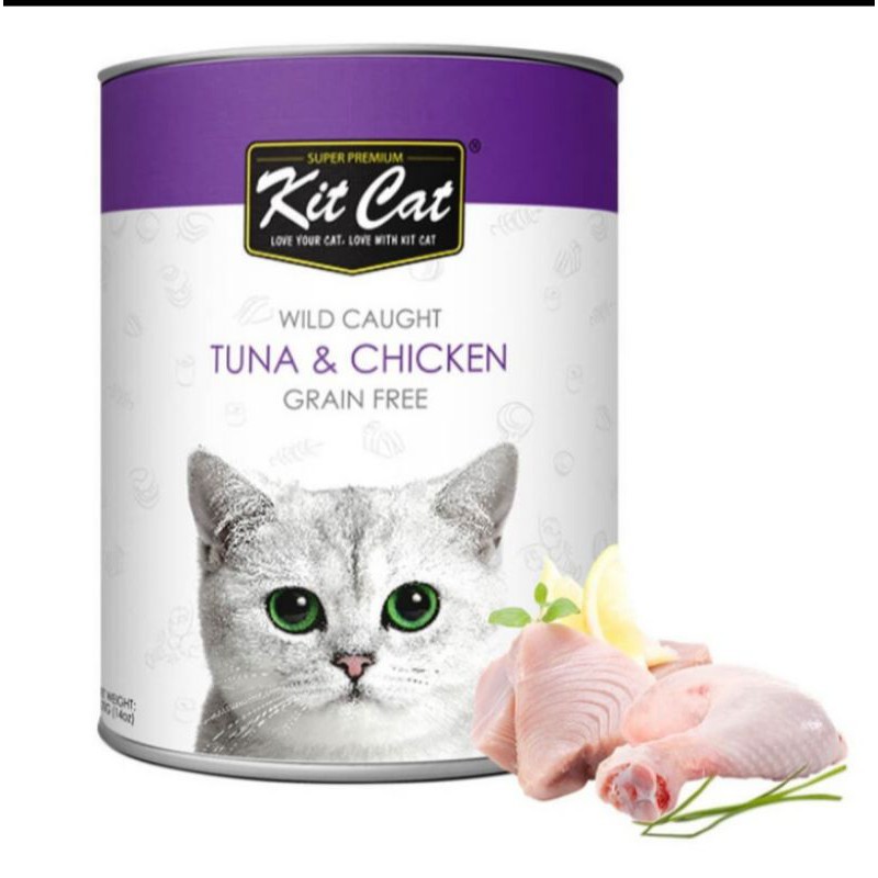Jual Kit Cat Kaleng Tuna & Chicken Grain Free 400gr | Shopee Indonesia