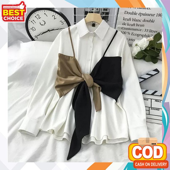 Jual Baju Fashion Outfit Ootd Kemeja Atasan Kuliah Jalan Jalan Cewek ...
