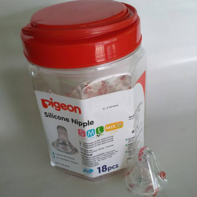 Jual Silicone nipple pigeon ukuran S / M / L / pigeon mini light ...