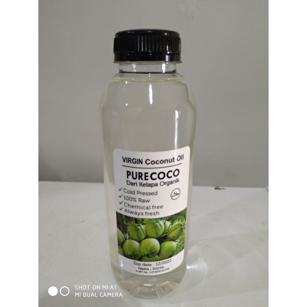 Jual VCO (Virgin Coconut Oil) - Minyak Kelapa Purecoco - 500ml | Shopee ...