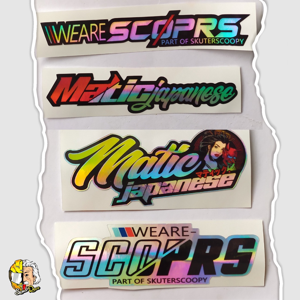 Jual stiker scoopy / stiker we are scoprs / sticker matic japanese ...