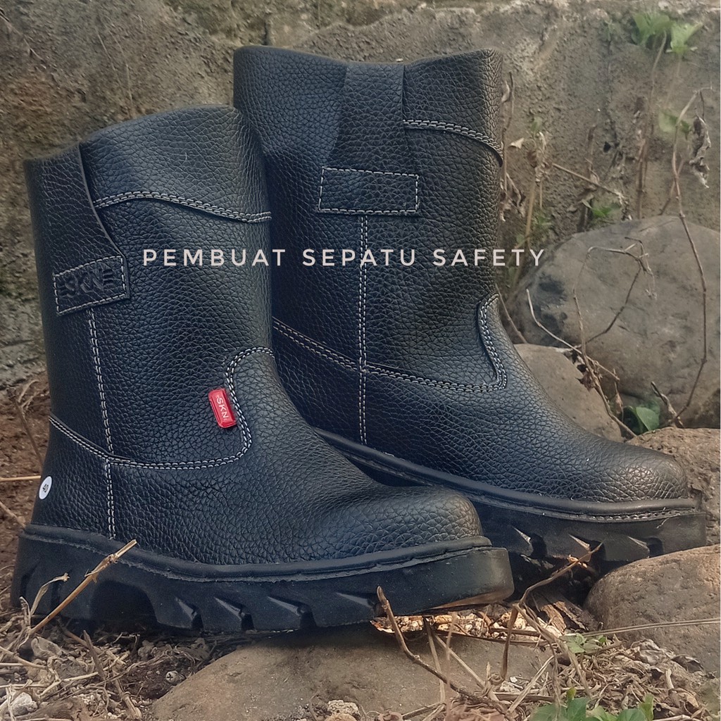 Jual Sepatu safety proyek ujung besi kulit ujung besi keselamatan kerja ...