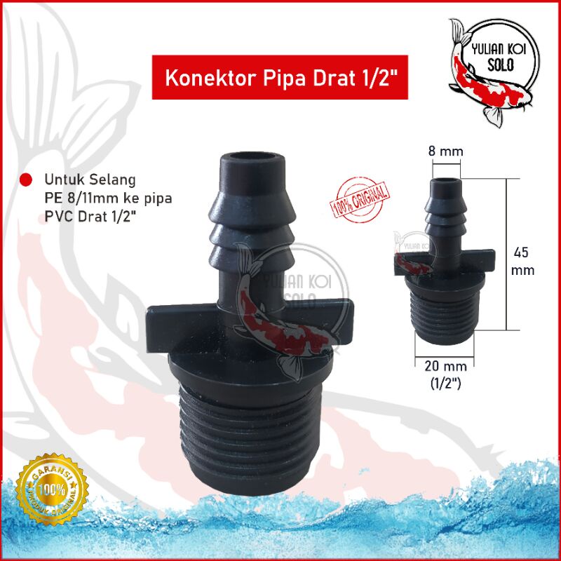 Jual Connector Pipa 1/2 Inch ke 12mm | Shopee Indonesia